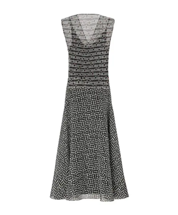 Fendi Sleeveless Printed Georgette Maxi Dress