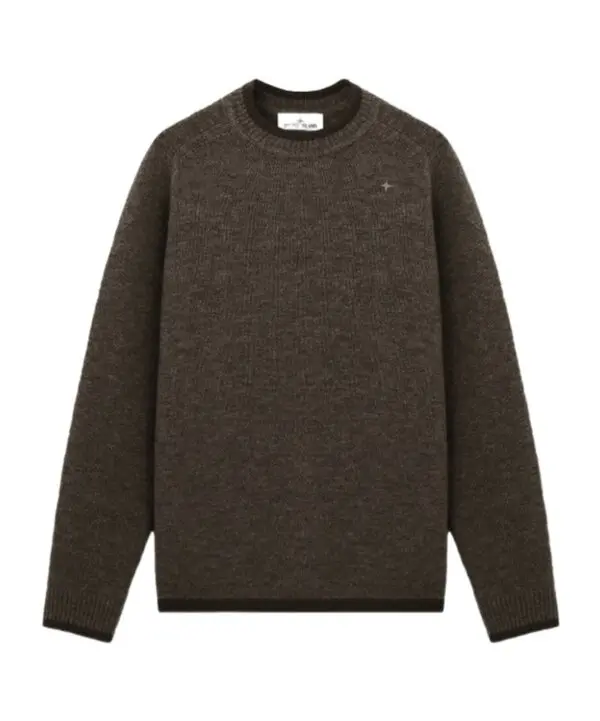 Stone Island Loose-fit Crewneck Jumper With Contrast Trims