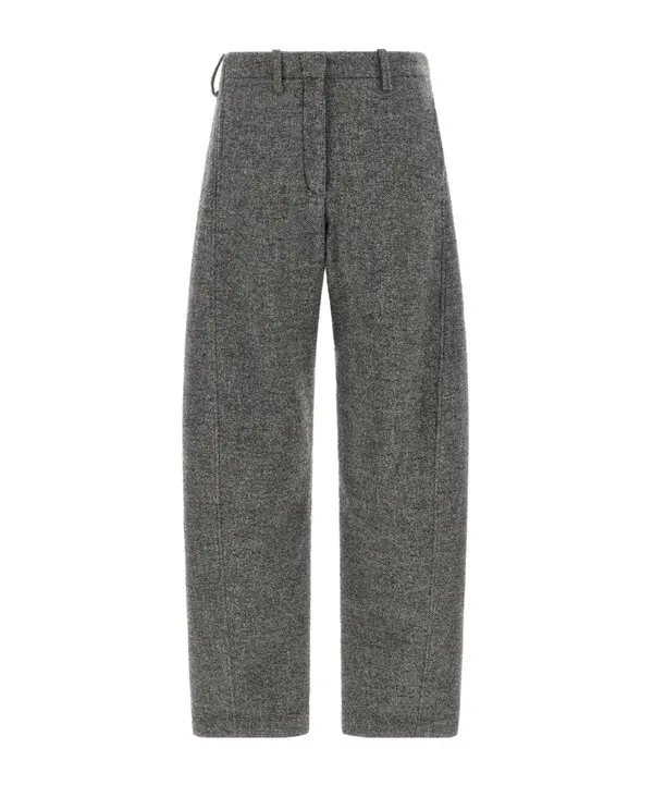Magda Butrym Casual Trousers With Belt Loops - Grey