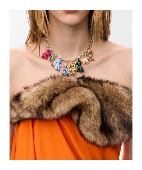 Loewe Animals Charm Necklace In Enamel