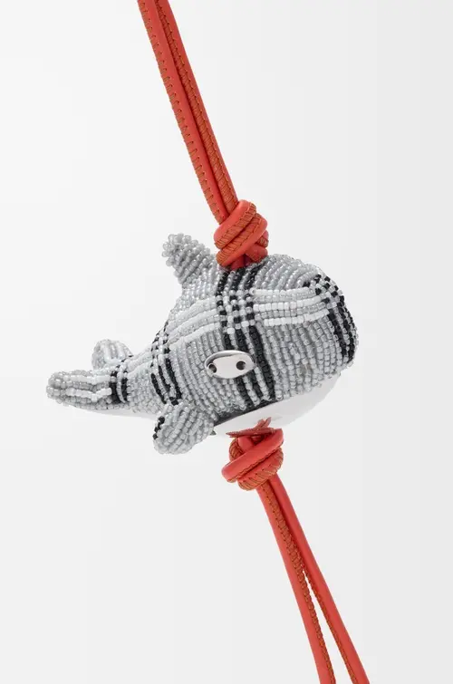 Loewe Whale Charm In Beads And Felt