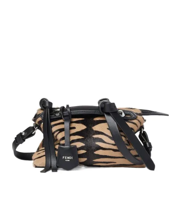 Fendi By The Way Soft Tiger-print Pony-effect Leather Bag