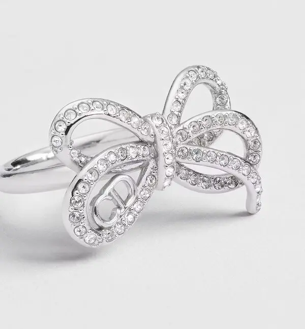 Dior Infinity Bow Ring With Crystals