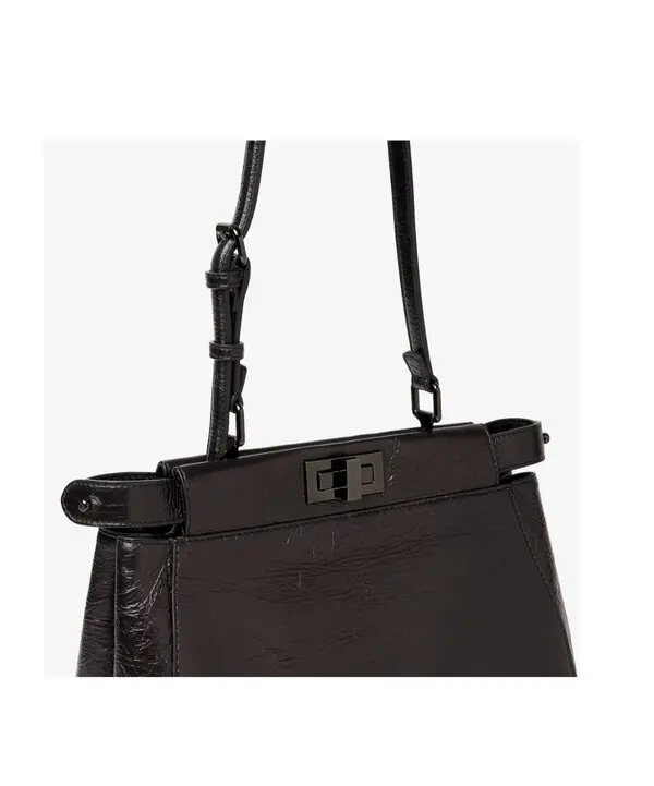 Fendi My Peekaboo Small Crackled Leather Bag