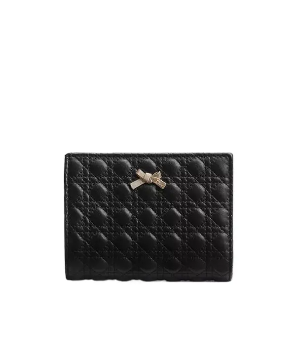 Dior Bow-adorned Begonia Wallet - Black