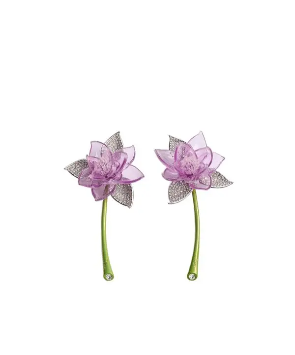 Dior En Fleurs Earrings - Purple