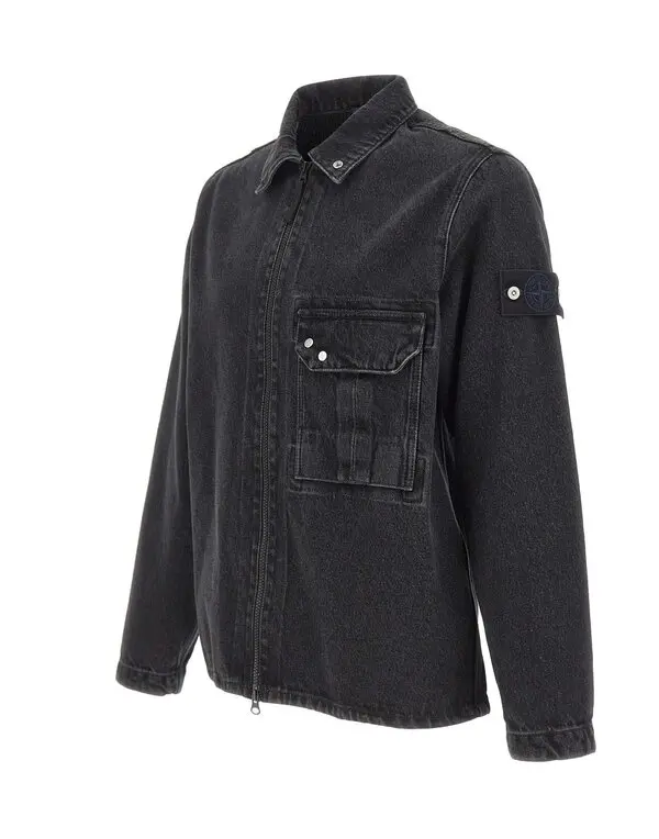 Stone Island Long-sleeved Shirt Jacket - Black Medium