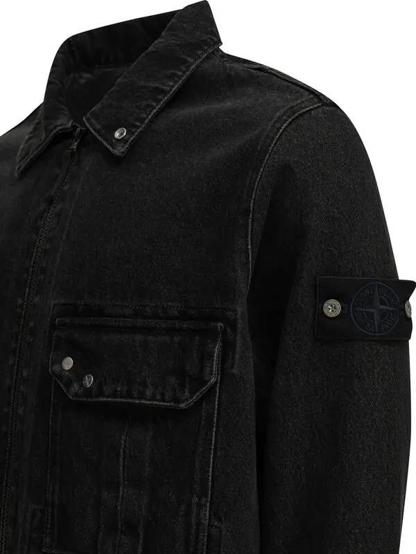 Stone Island Long-sleeved Shirt Jacket - Black Medium