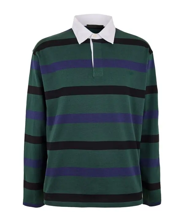 Prada Multicolourstripe Longsleeve Rugby Polo Shirt