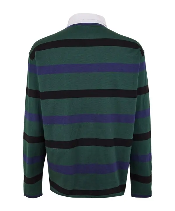 Prada Multicolourstripe Longsleeve Rugby Polo Shirt