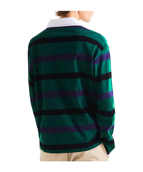 Prada Multicolourstripe Longsleeve Rugby Polo Shirt