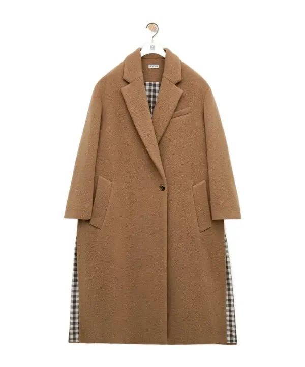 Loewe Coat In Cashmere - Light Brown