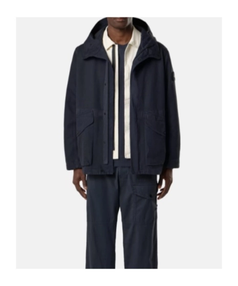 Stone Island Hooded Jacket With Anti-drop Finish