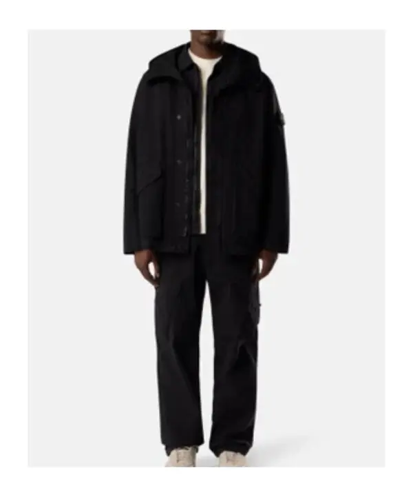 Stone Island Hooded Jacket With Anti-drop Finish