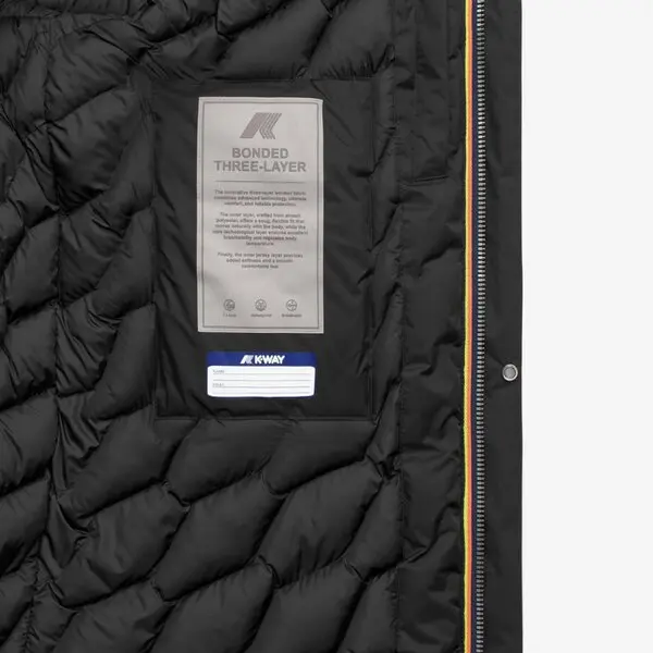 K-WAY Thomal Bonded Padded 3/4 Length Winter Jacket