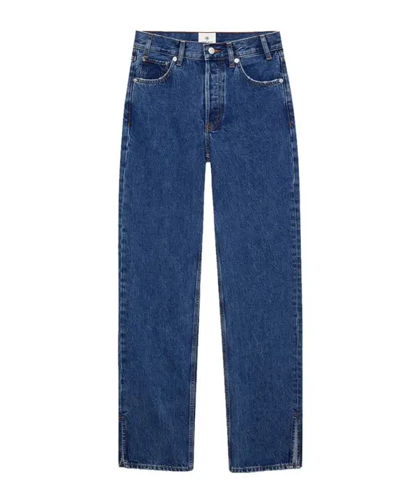ANINE BING Roy High-waist Straight Leg Jeans