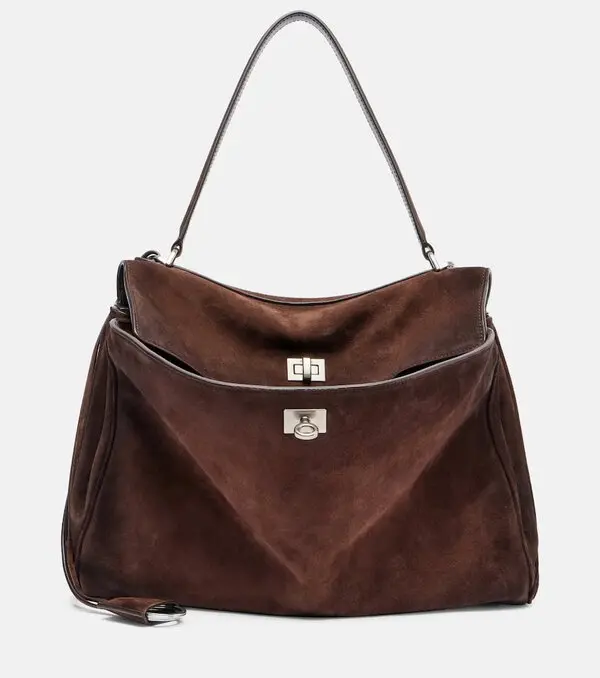 Balenciaga Medium Suede Shoulder Bag