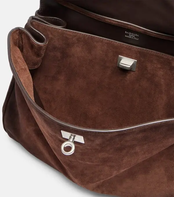 Balenciaga Medium Suede Shoulder Bag