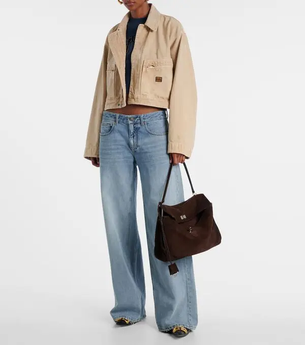Balenciaga Medium Suede Shoulder Bag