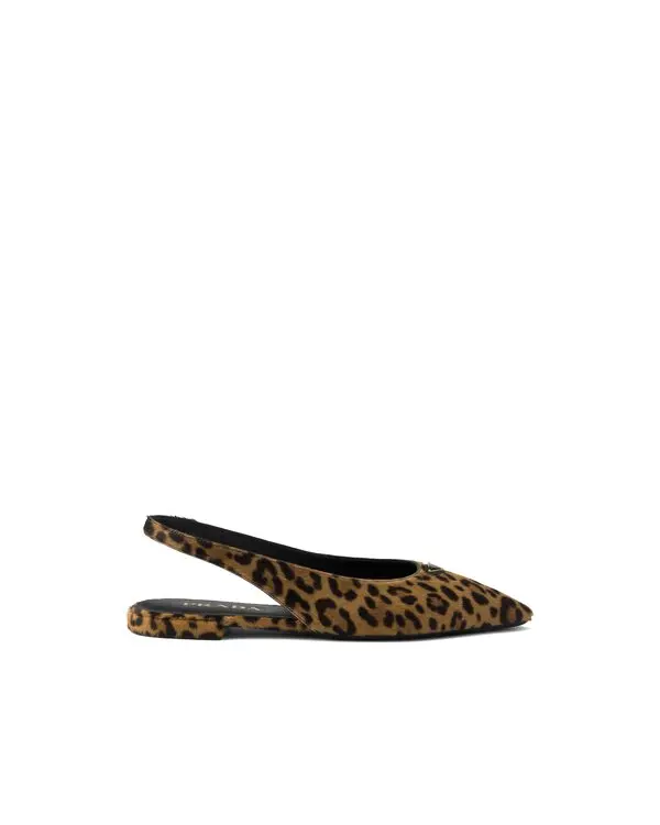 Prada Printed Leather Ballerinas