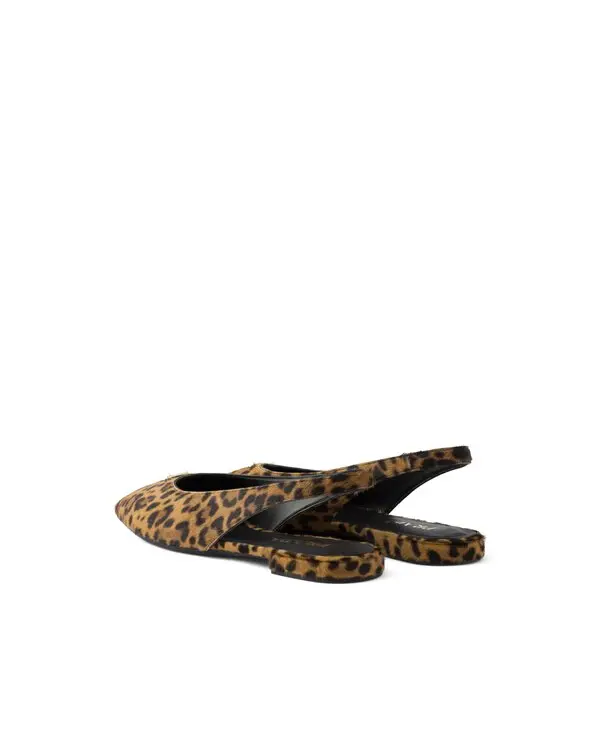 Prada Printed Leather Ballerinas