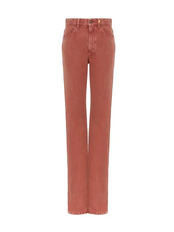 Chloé High-waisted Wide-leg Jean - Crimson_brown