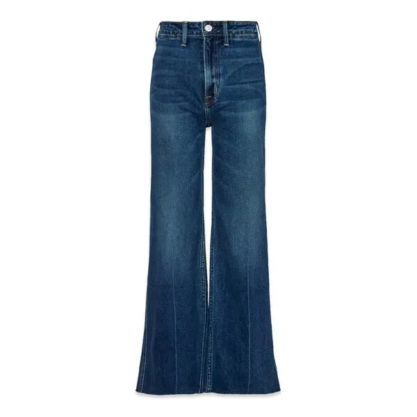 NOEND Queen High Rise Crop Wide Leg Jeans - Blue