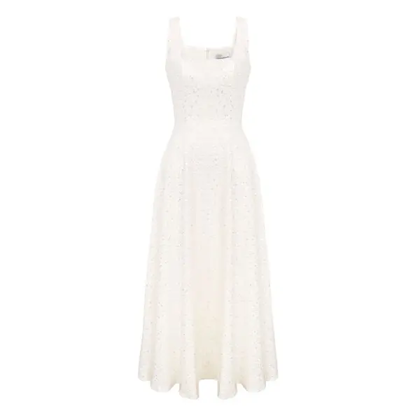POST MERIDIEM Midi Dress Embroidered With Sequins And Beads