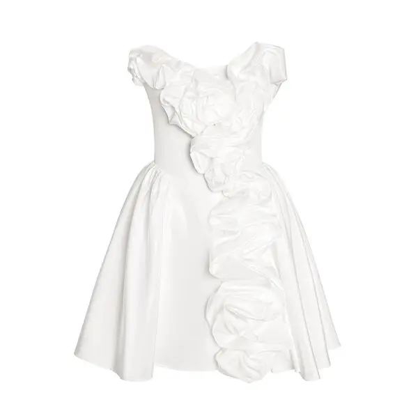 POST MERIDIEM Mini Dress With Corset And Gathering