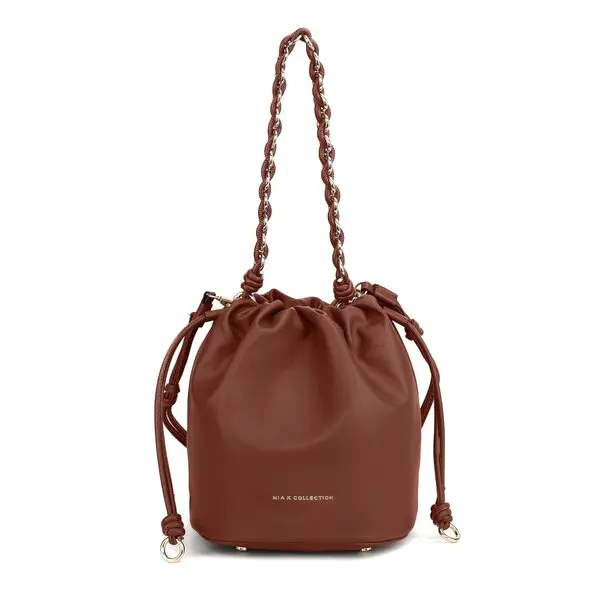 MKF COLLECTION - J'OMOR Paityn Bucket Bag Cognac - Brown