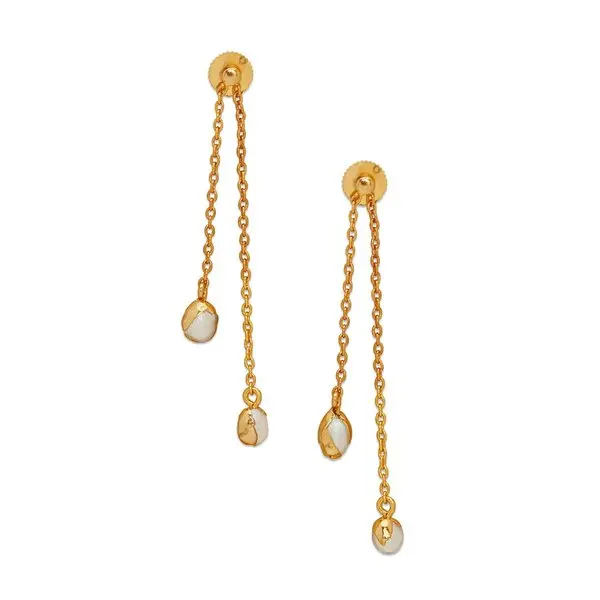 DHWANI BANSAL Boond Earrings With Baroque Pearls - Gold