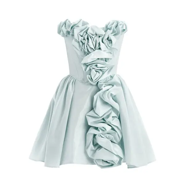 POST MERIDIEM Mini Dress With Corset And Gathering