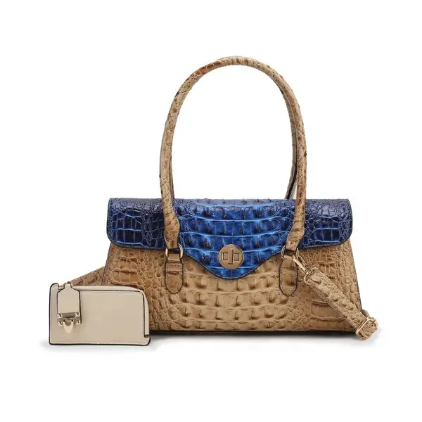 MKF COLLECTION - J'OMOR Liviana Croc-embossed Elongated Shoulder Bag