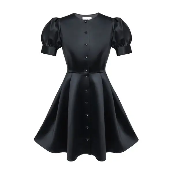 POST MERIDIEM Button Front Mini Dress