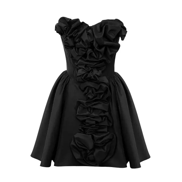 POST MERIDIEM Mini Dress With Corset And Gathering