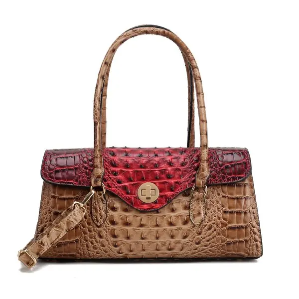 MKF COLLECTION - J'OMOR Liviana Croc-embossed Elongated Shoulder Bag