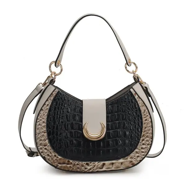 MKF COLLECTION - J'OMOR Jain Croc-embossed Shoulder Bag