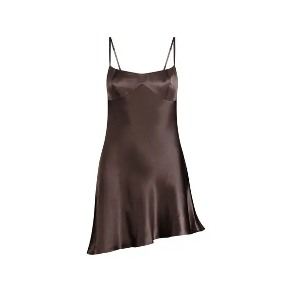 SCARLETT GASQUE Temptation Mini Slip Dress - Brown