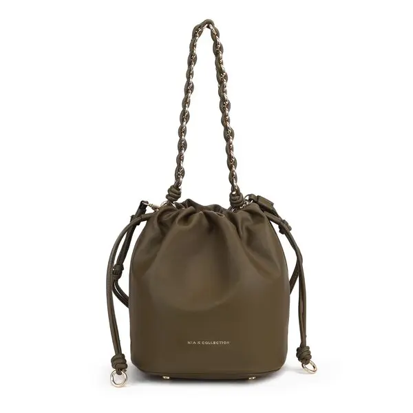 MKF COLLECTION - J'OMOR Paityn Bucket Bag Olive