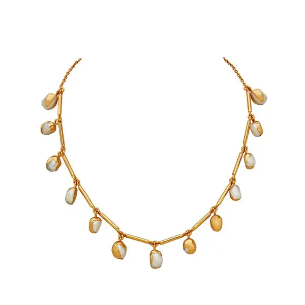 DHWANI BANSAL Asara Necklace With Baroque Pearls - Gold