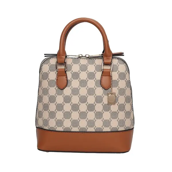 MKF COLLECTION BY MIA K. Marjorie Circular Print Satchel Bag - Brown