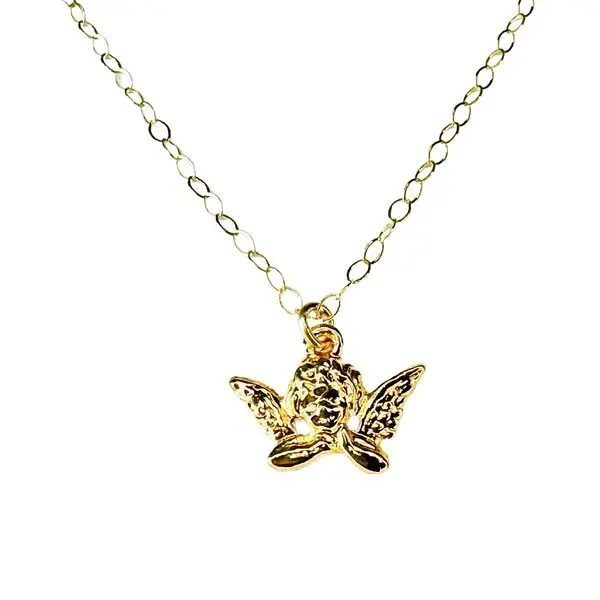 LEXI JEWELRY Golden Amorino Charm Necklace - Gold