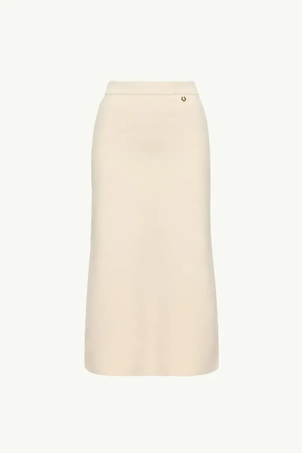 Moncler Wool & Cashmere Blend Midi Skirt