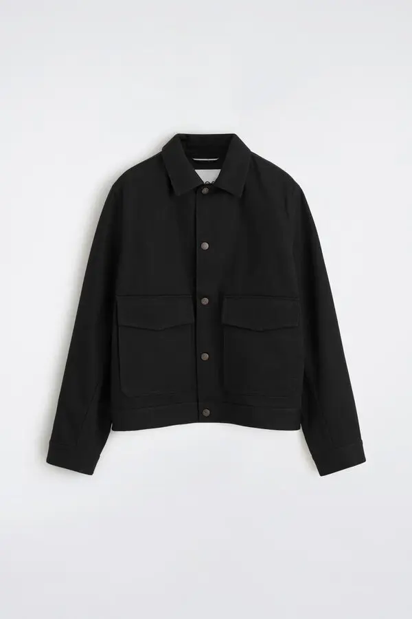 Cos Raw Selvedge Denim Jacket - Black