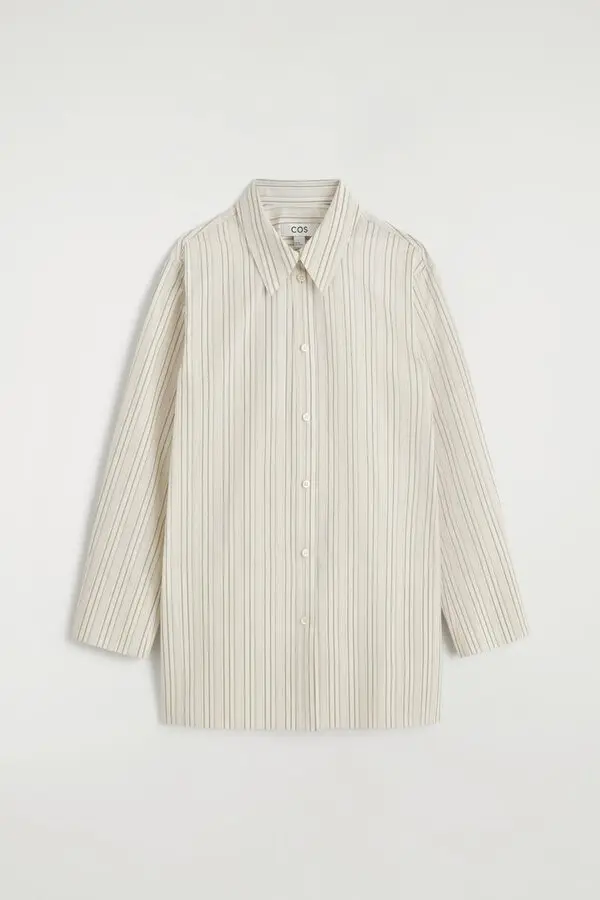 Cos Bonded-paneled Cotton Shirt