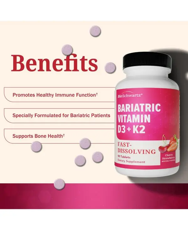 BIOSCHWARTZ Bariatric D3 Plus K2 Dissolvable Tablets