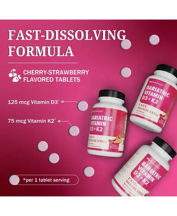 BIOSCHWARTZ Bariatric D3 Plus K2 Dissolvable Tablets