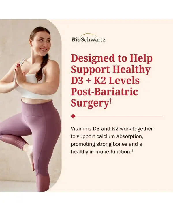 BIOSCHWARTZ Bariatric D3 Plus K2 Dissolvable Tablets