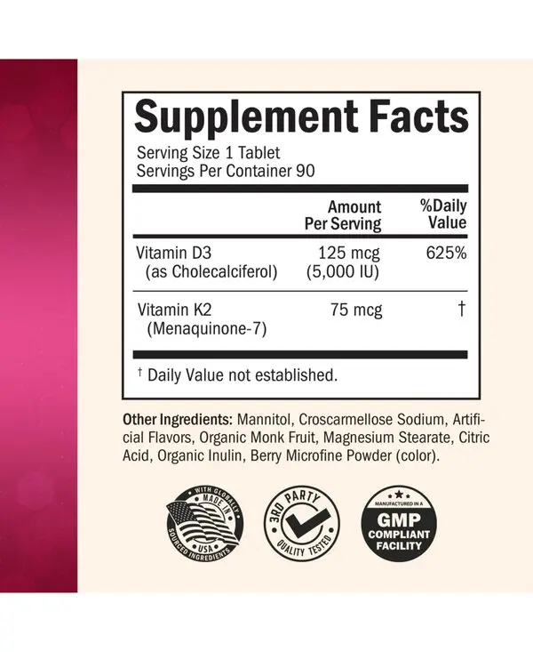BIOSCHWARTZ Bariatric D3 Plus K2 Dissolvable Tablets