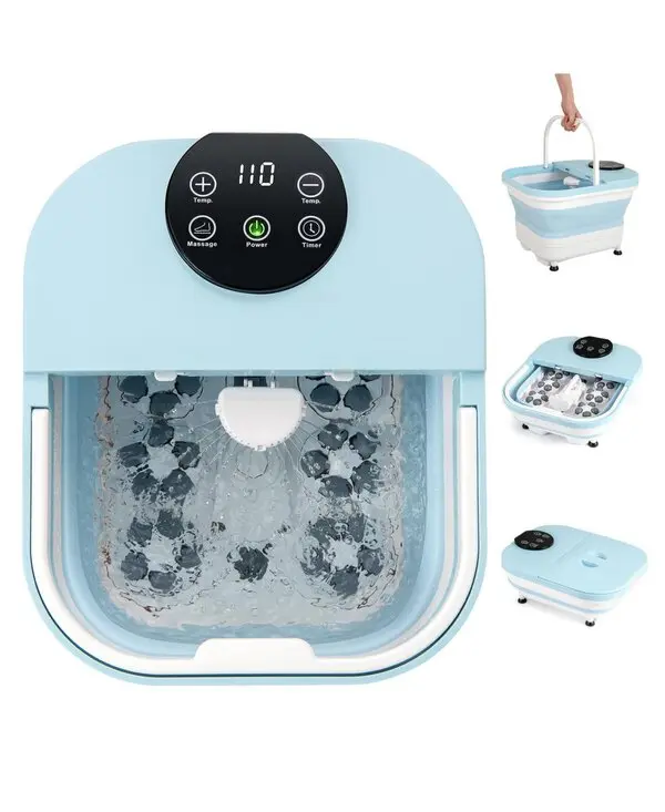 ECOOSO Collapsible Foot Spa Massager Foot Bath Tub With Heat Shower And Timer